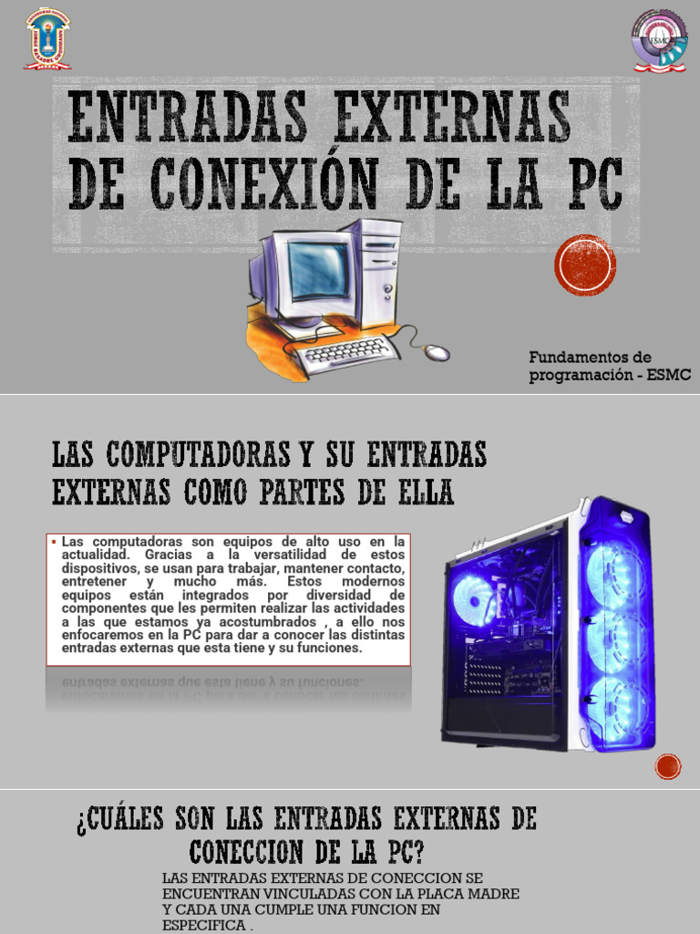 Entradas Externas de Conexión de La PC - 240501 - 144056 | PDF ...