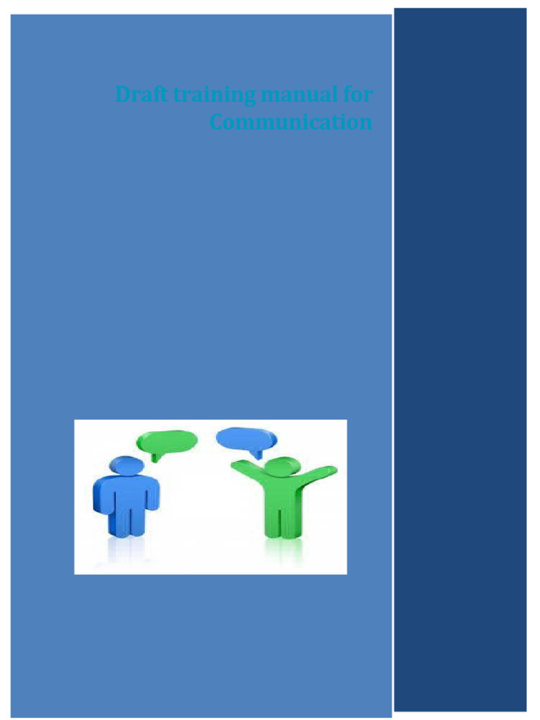 Draft Manual Communication 26062019 | PDF | Communication | Nonverbal ...