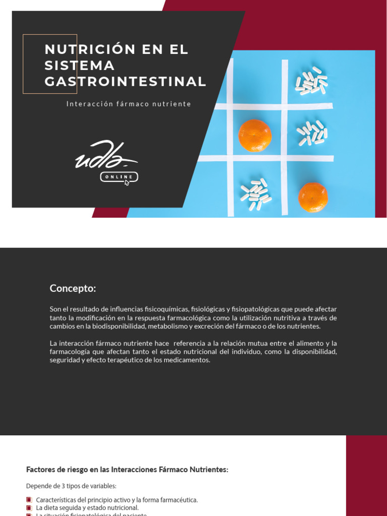 Interacciones Fármaco-Nutriente | PDF | Medicamentos con receta ...