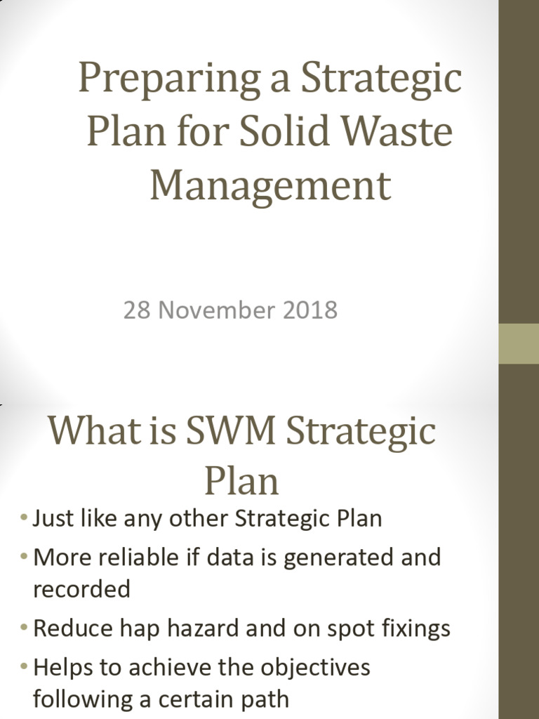 Strategic Plan SWM | PDF | Strategic Planning | Waste