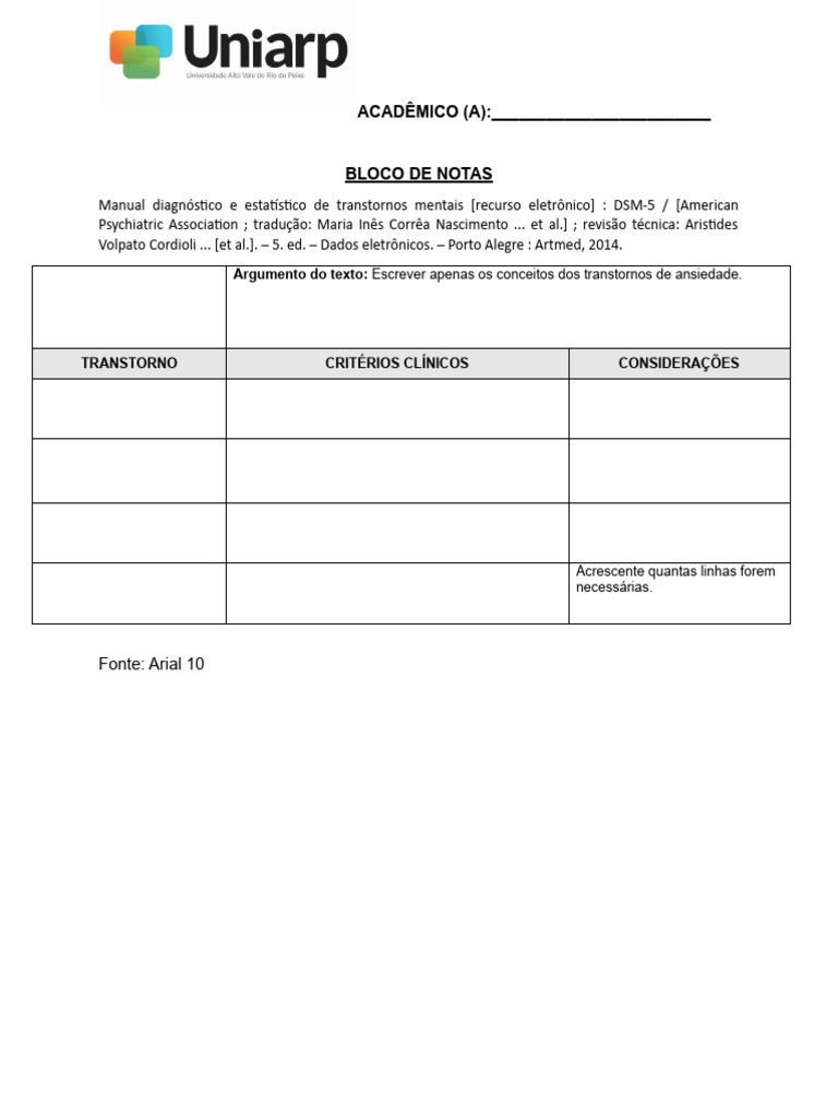 Bloco de Notas | PDF