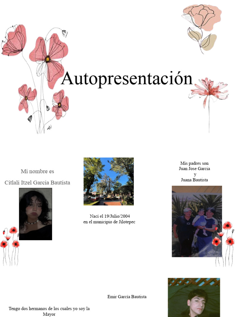 Autopresentación de Citlali Itzel García | PDF | Música grabada | Álbumes