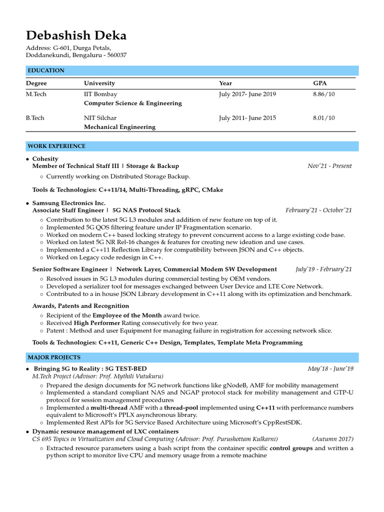 Resume Debashish Deka | PDF | Android (Operating System) | Computer Network