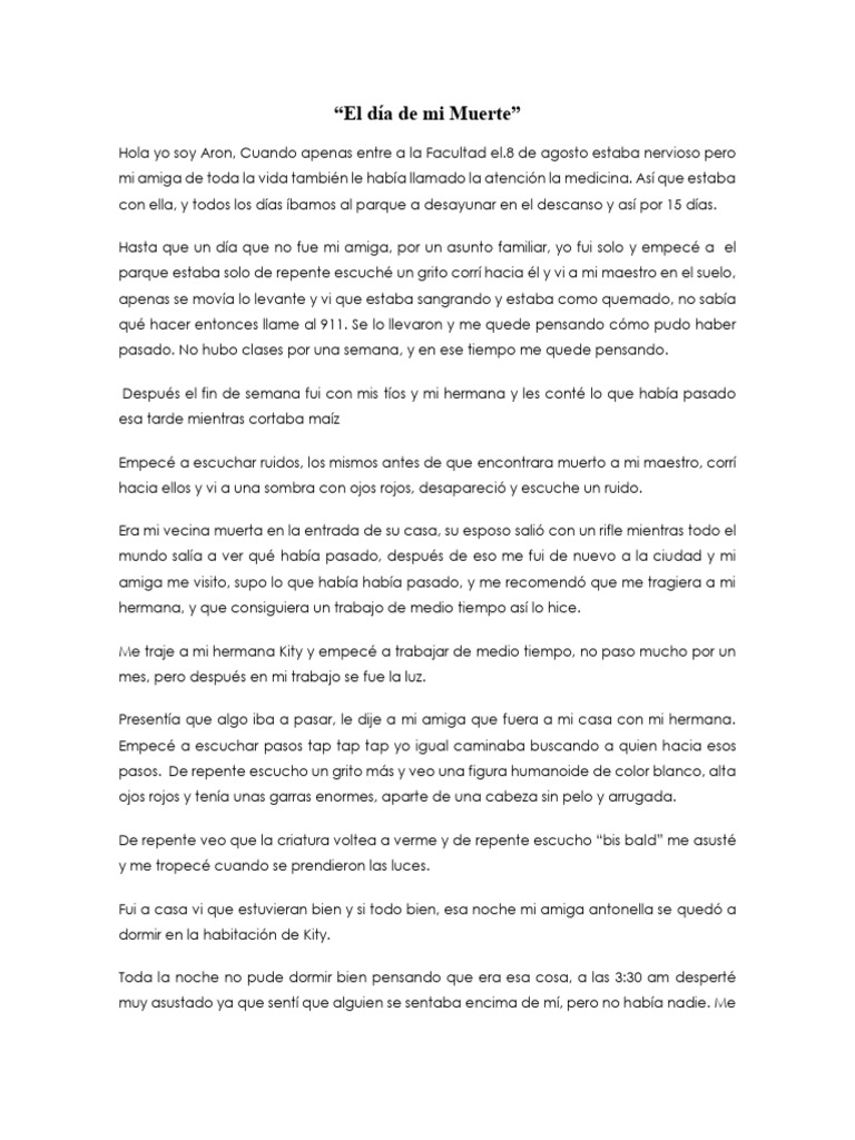 El Dia de Mi Muerte | PDF