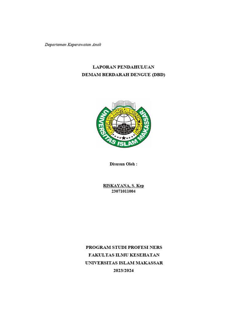 Askep DBD pada Anak di SDKI | PDF