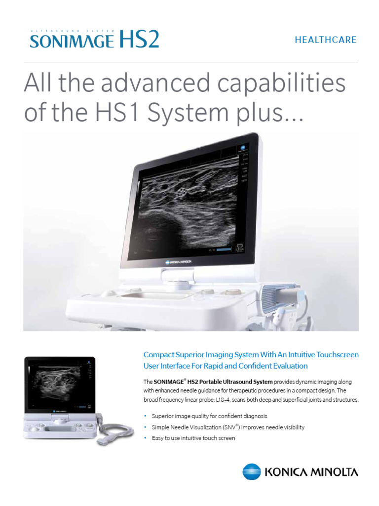 SONIMAGE HS2 Brochure M1766 1120 RevA | PDF | Medical Ultrasound ...