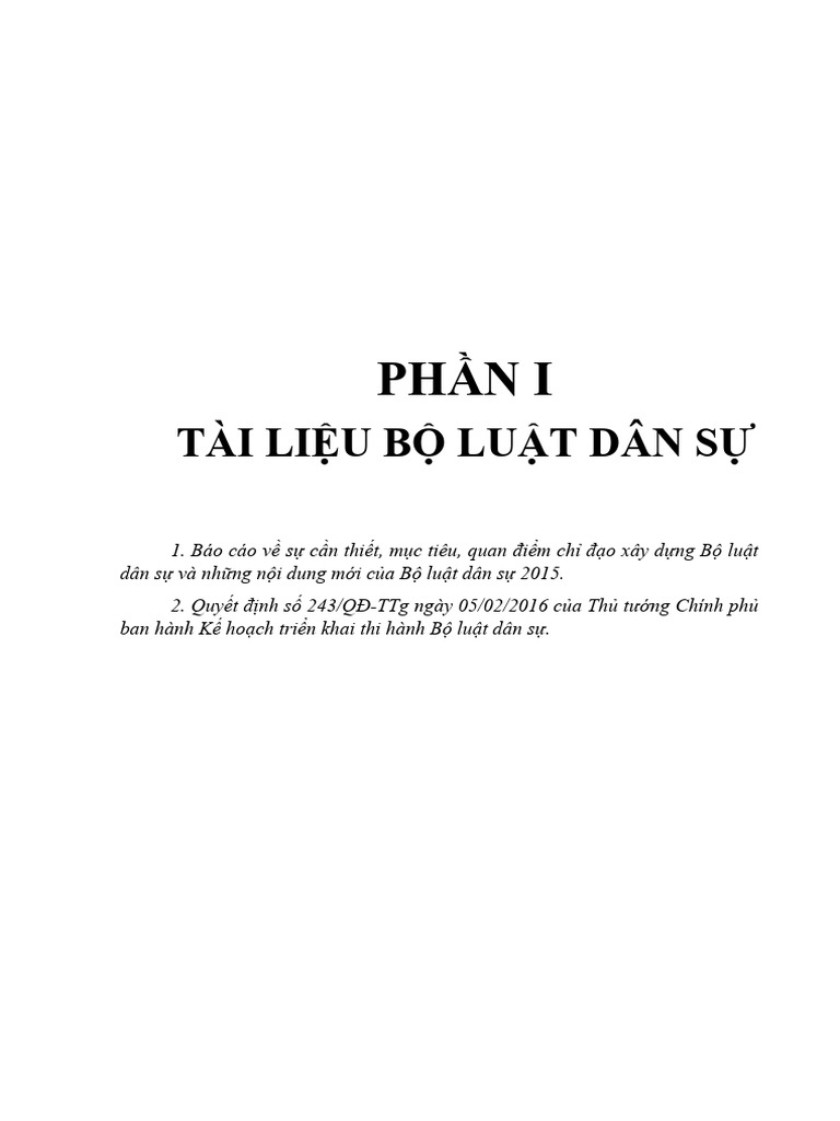 Tai Lieu Bo Luat Dan Su | PDF