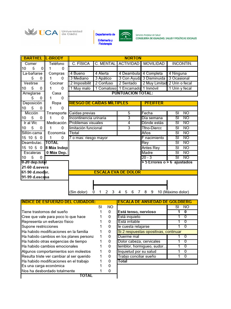 22 Escalas de Valoracion | PDF | Medicina CLINICA