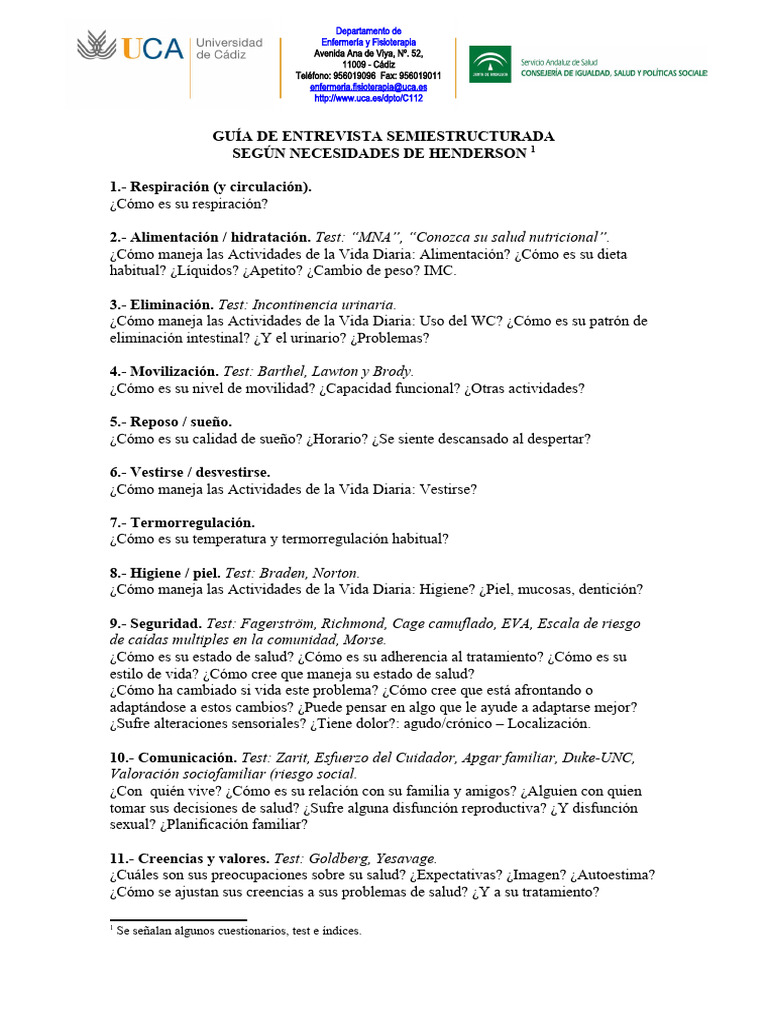 08 Guia de Entrevista Semiestructurada - Henderson | PDF