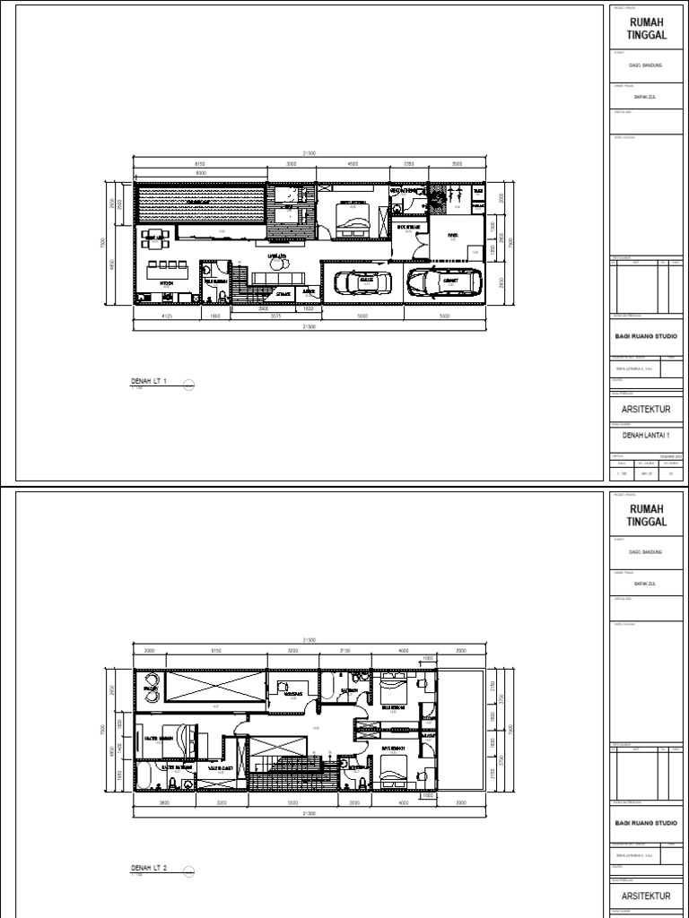 Denah Rumah Tinggal Studio Dago | PDF
