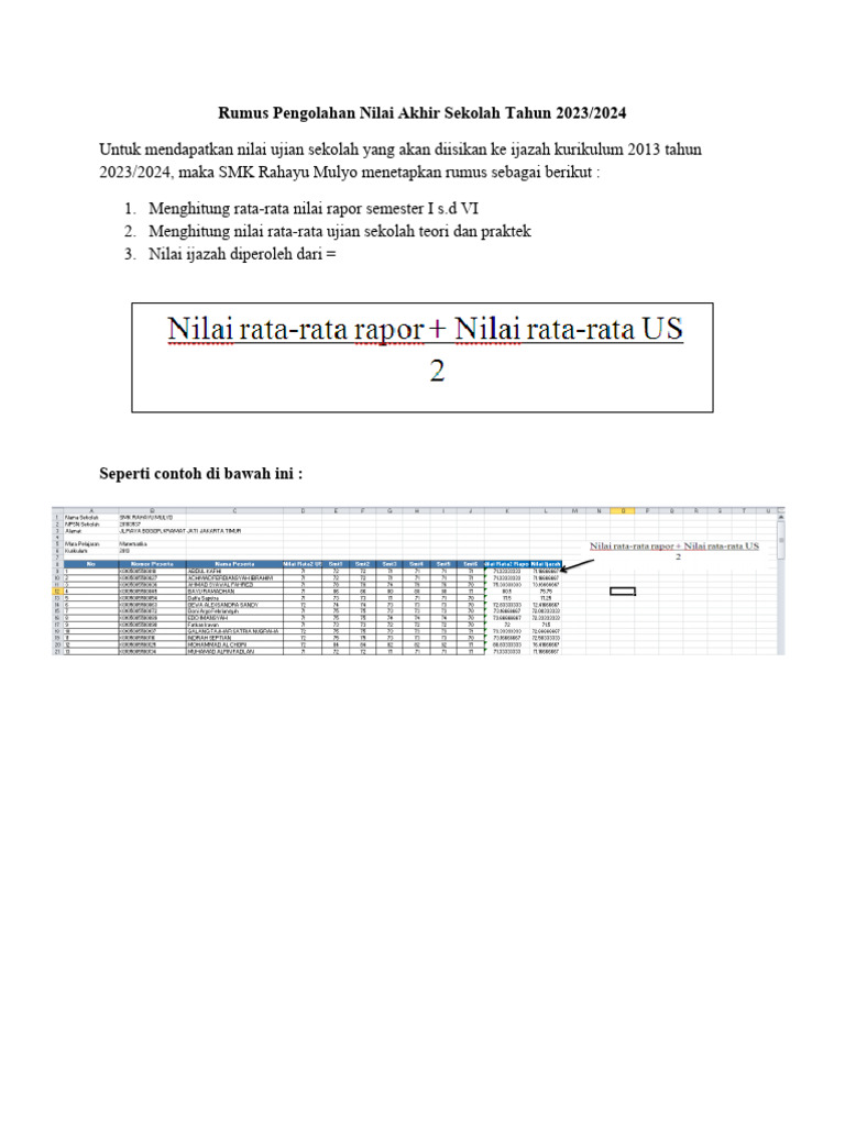 1. MENETAPKAN RUMUS UNTUK NILAI ASS | PDF