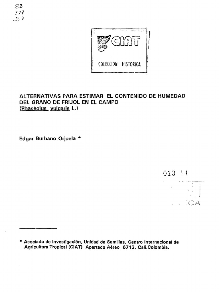 CIAT COLOMBIA 000209 Alternativas Para Estimar El Contenido de Humedad ...