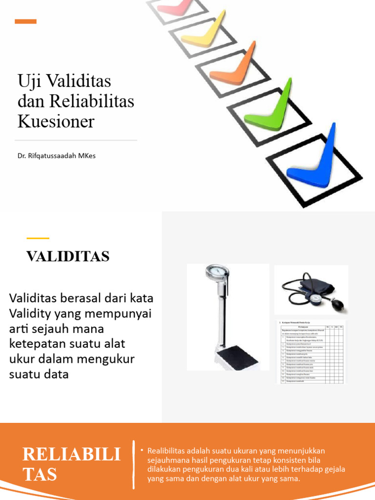 Uji Validitas Dan Reliabilitas Kuesioner | PDF