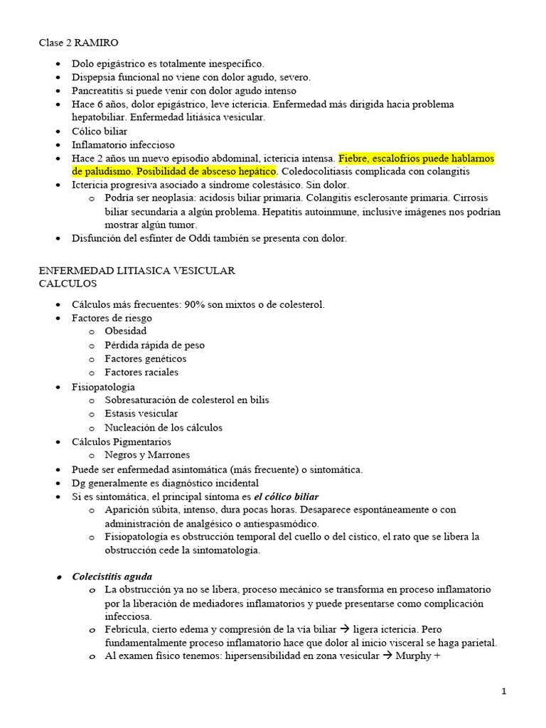 Clase 2 Ramiro | PDF | Vesícula biliar | Cirrosis