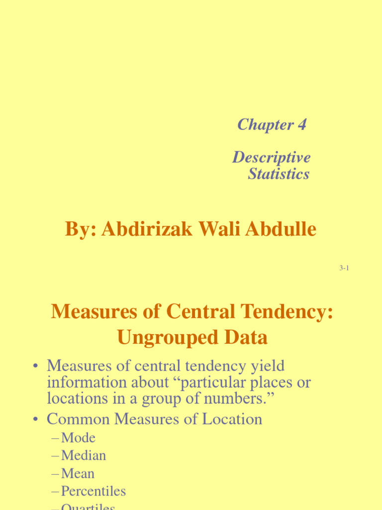 ch04 | Download Free PDF | Median | Mode (Statistics)