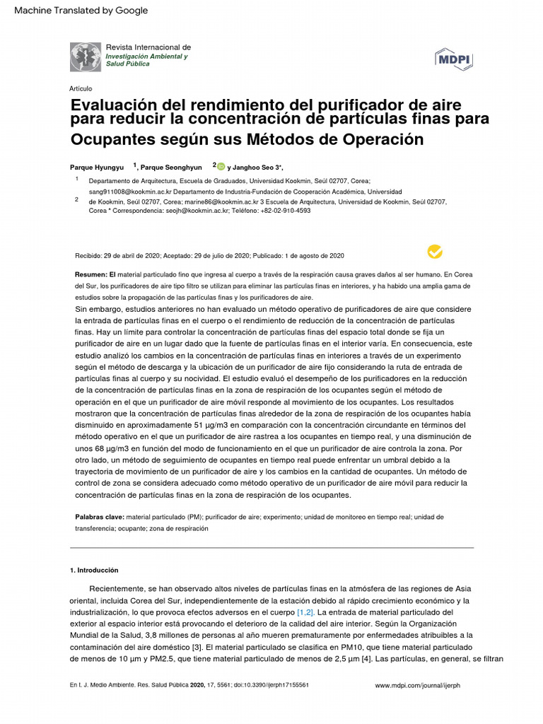 Articulo 2 - Ing - Ambiental | PDF | Partículas | Pulmón