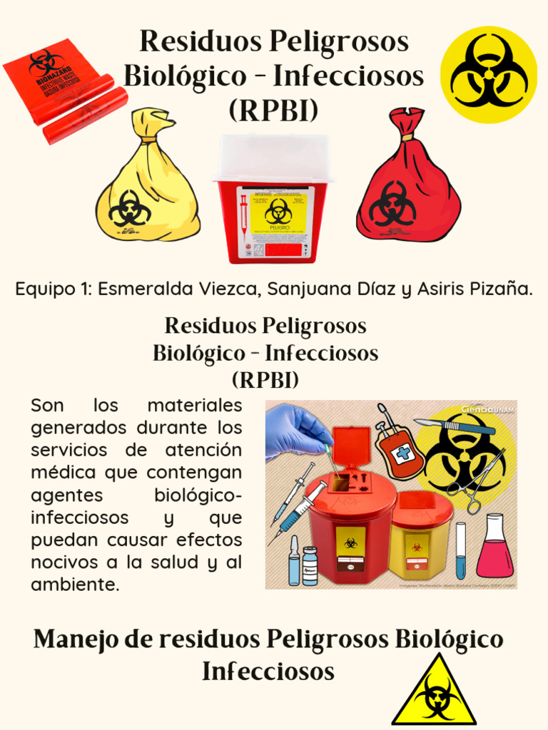 TEMA 13. Residuos Peligrosos Biológico - Infecciosos (RPBI) - 3 | PDF | Residuos | Sangre