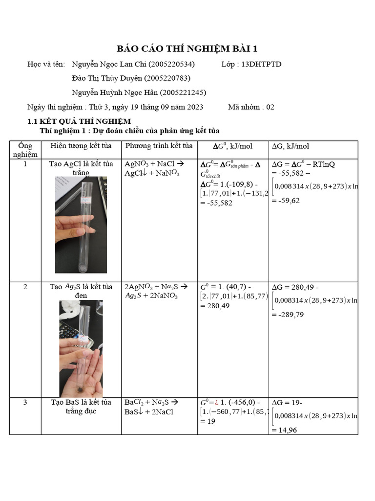 Bài Báo Cáo TN1 | PDF