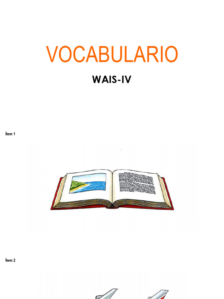 Subtest Vocabulario Wais Iv | PDF