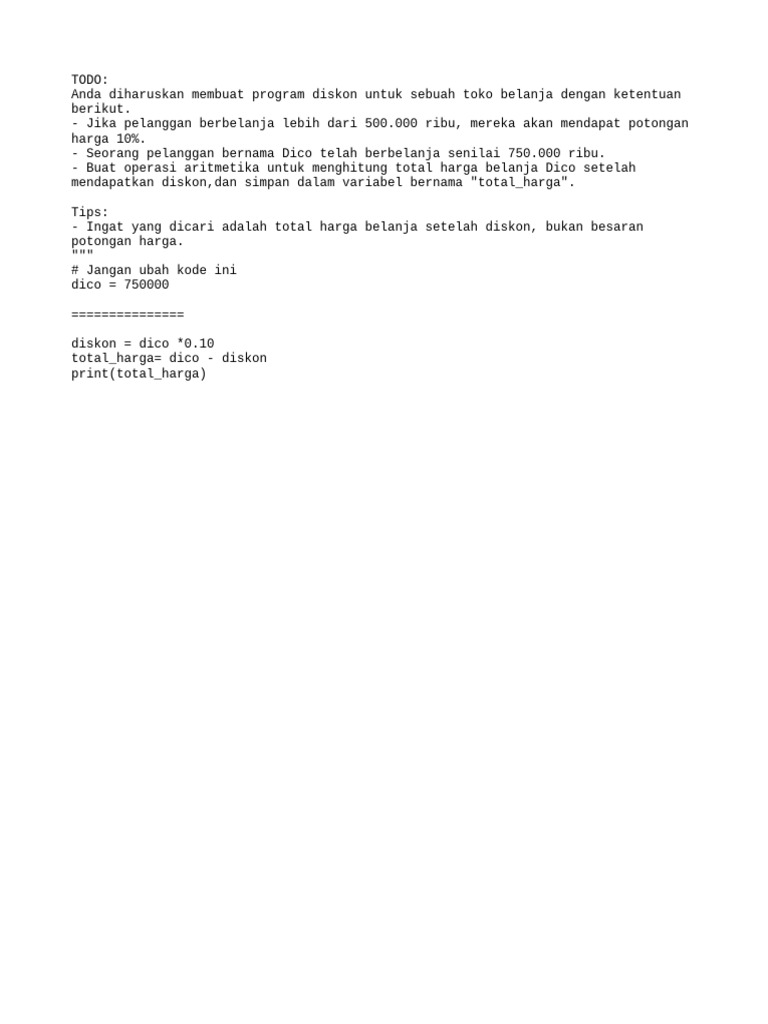 Tugas Phyton Dicoding | PDF | Pengelolaan Keuangan & Uang