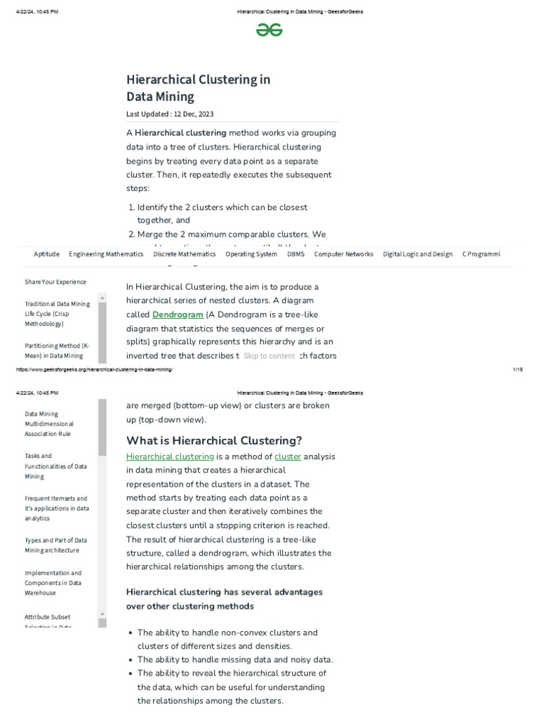 Hierarchical Clustering | PDF | Cluster Analysis | Computer Programming