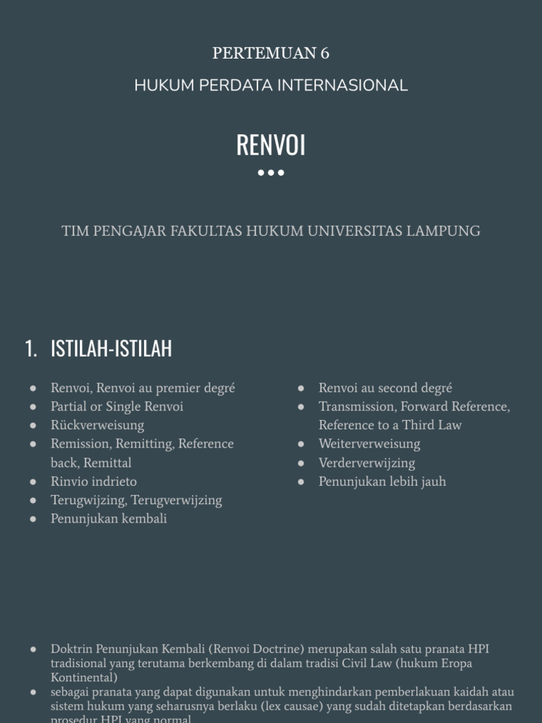 Teori Renvoi dalam Hukum Perdata Internasional | PDF | Hukum