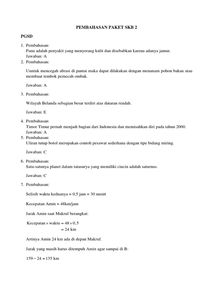 Pembahasan Paket SKB 2 | PDF | Karier & Perkembangan