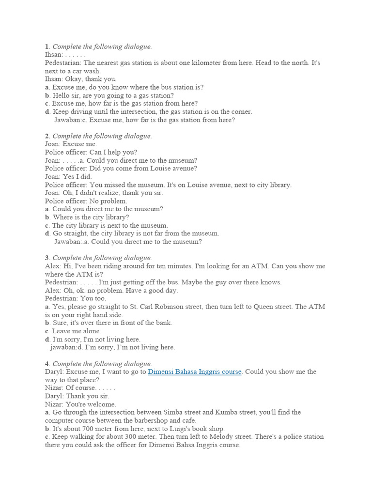 Soal Direction | PDF