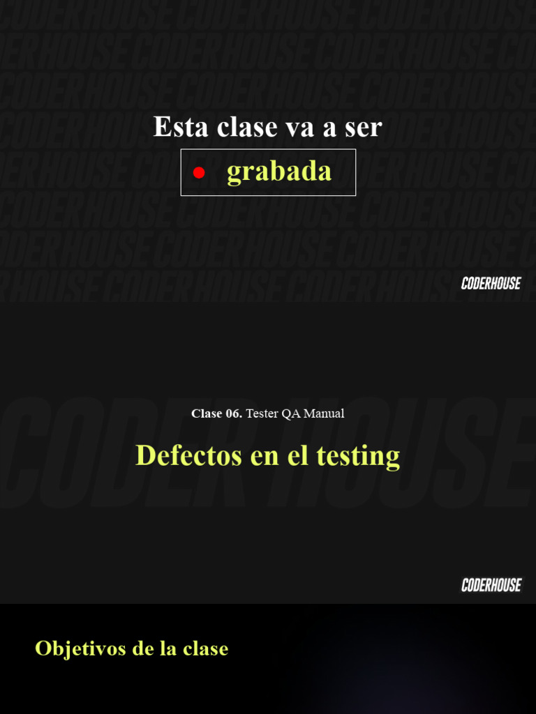 Clase 6 - Defectos en El Testing | PDF | Pruebas de software | Error de ... Clase 6 - Defectos en El Testing | PDF | Pruebas de software | Error de ...