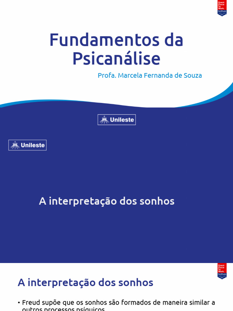 A Interpretação Dos Sonhos Pdf Sonho Sigmund Freud