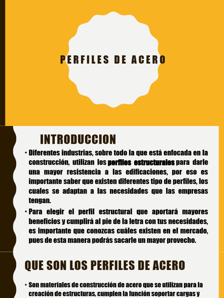 Perfiles de Acero | PDF | Acero | Acero estructural