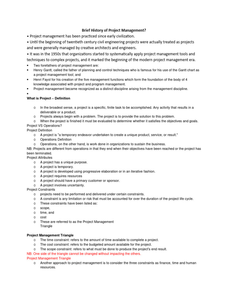 Project Management Lecture 1 | PDF | Project Management | Business