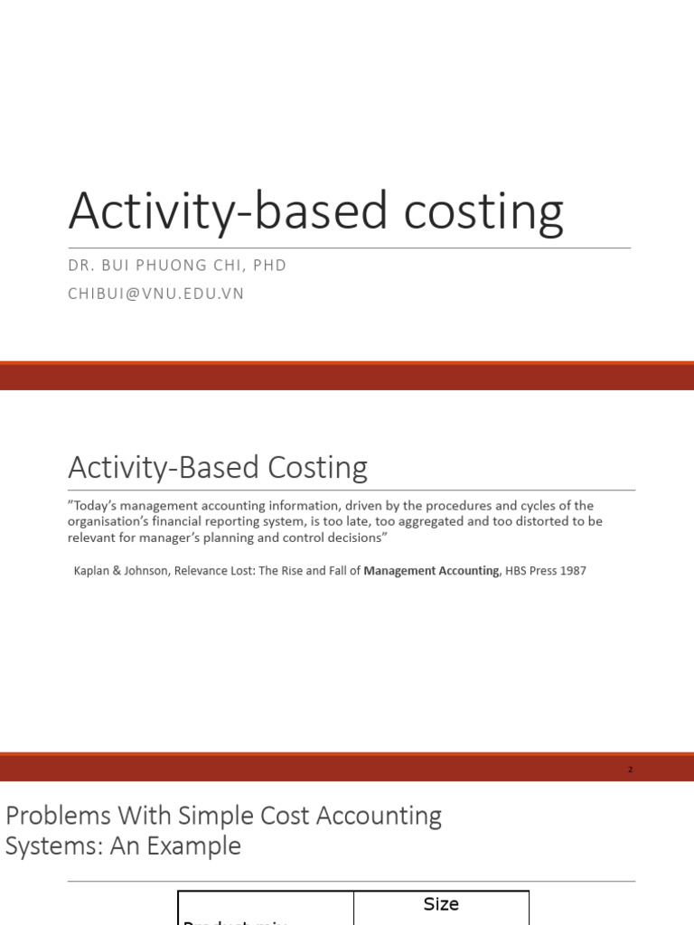 Chap 02_Activity-Based Costing | PDF | Gross Margin | Profit (Economics)