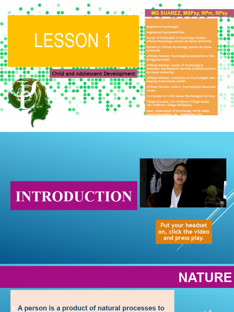 Lesson 1 - Introduction | PDF | Psychology | Behavioural Sciences
