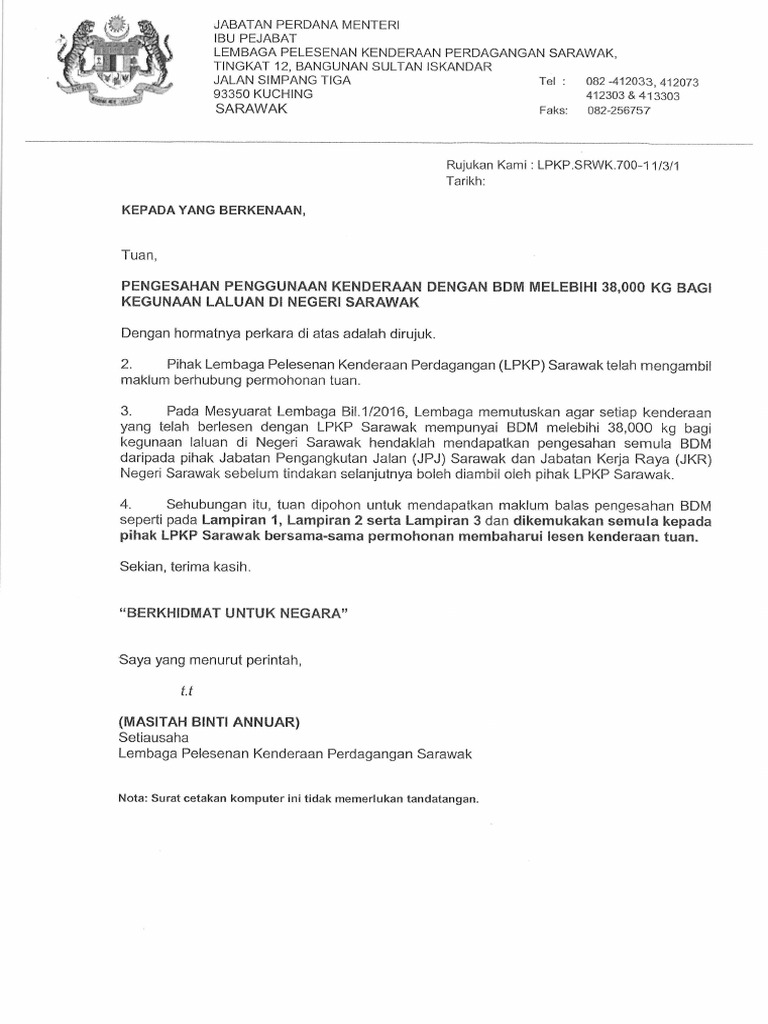 Borang Sah BDM Lebih38k | PDF