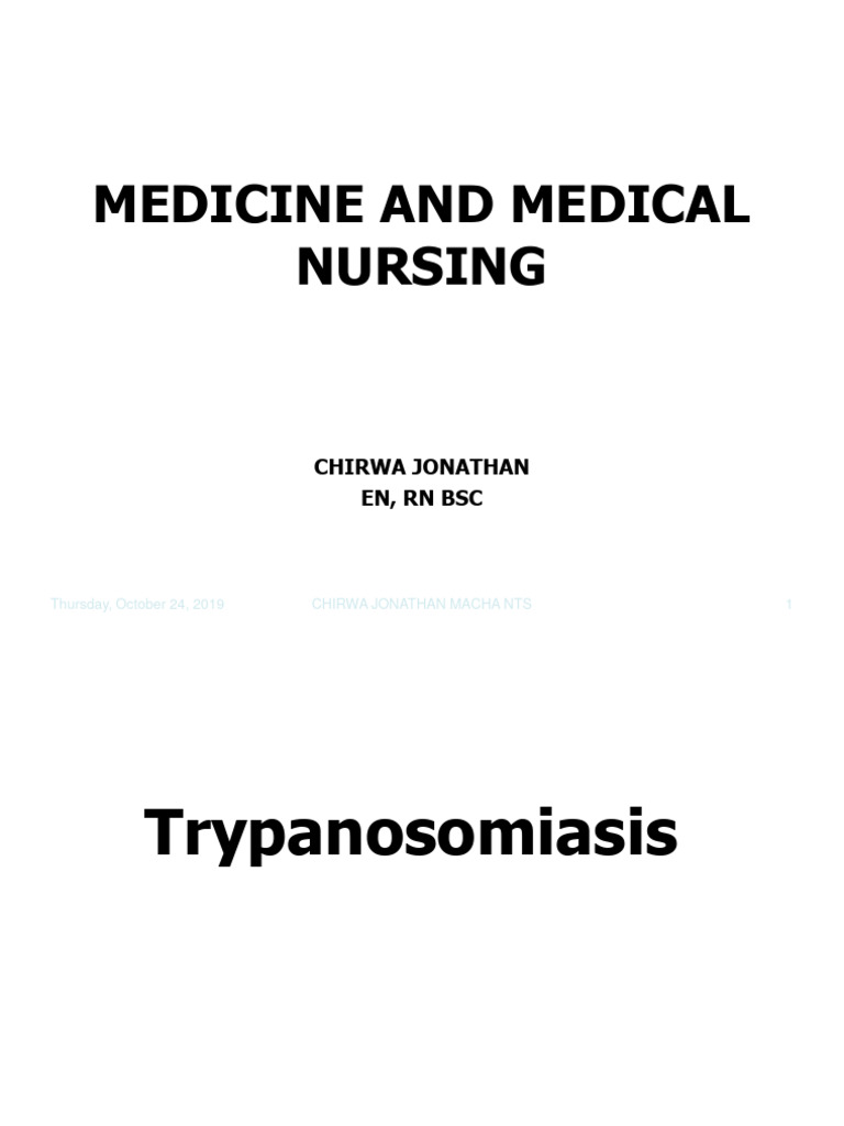 Trypanosomiasis | PDF | Causes Of Death | Medicine