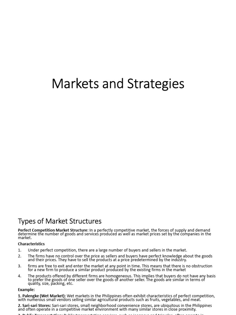Markets and Market Structures | PDF | Monopoly | Market Power