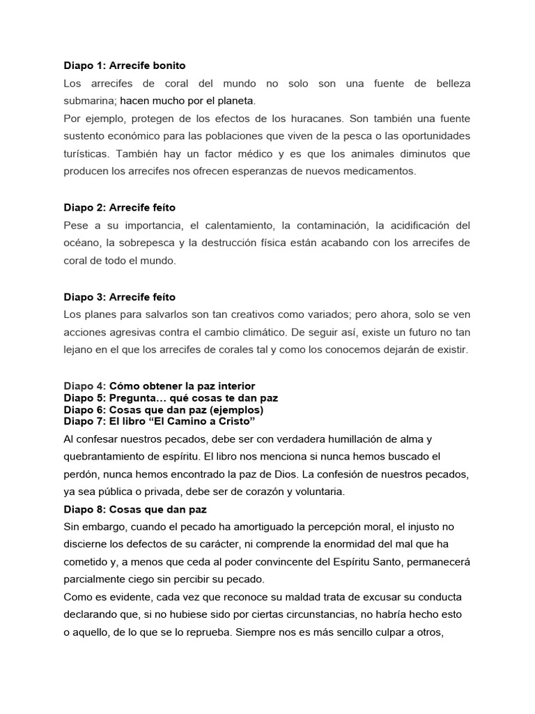 Cómo Obtener La Paz Interior | PDF | Arrecife de coral | Pecado Cómo Obtener La Paz Interior | PDF | Arrecife de coral | Pecado