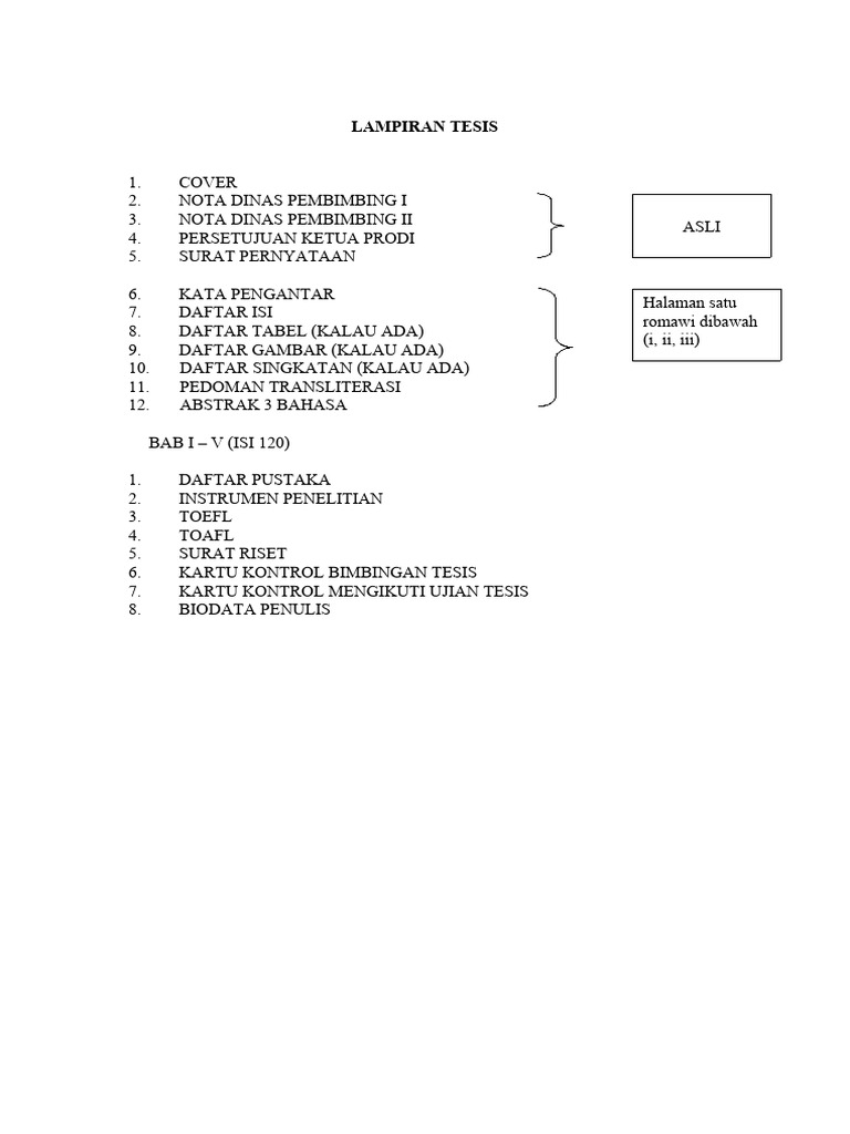 Lampiran Tesis Sebelum Ujian | PDF
