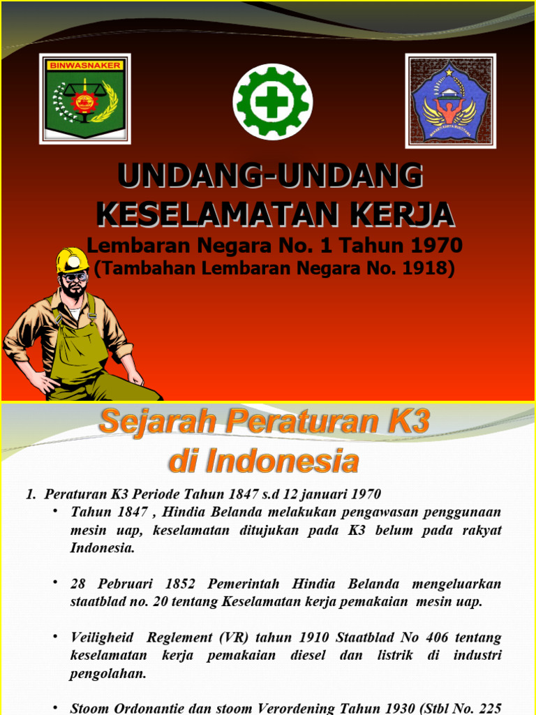 Uu No 1 Tahun 1970 Tentang K3 | PDF | Teknologi & Rekayasa