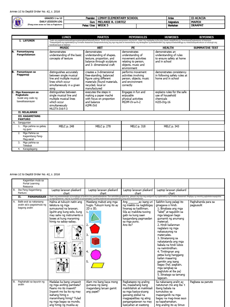 Q4-Mapeh-Week 5 | PDF
