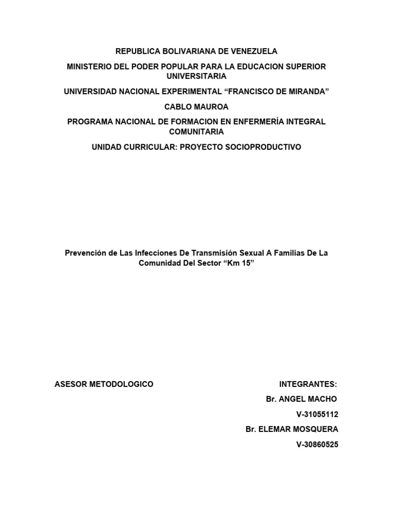 Proyecto. Angel Macho y Elemar Mosquera | PDF | Trastorno depresivo ...