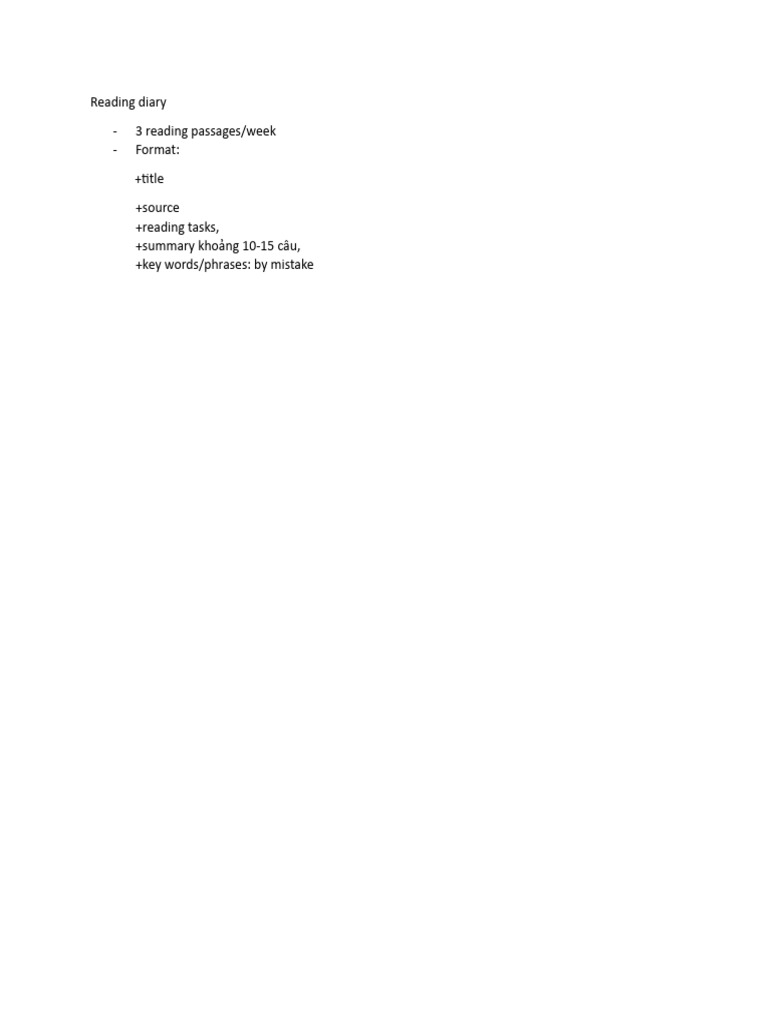 Reading Diary | PDF
