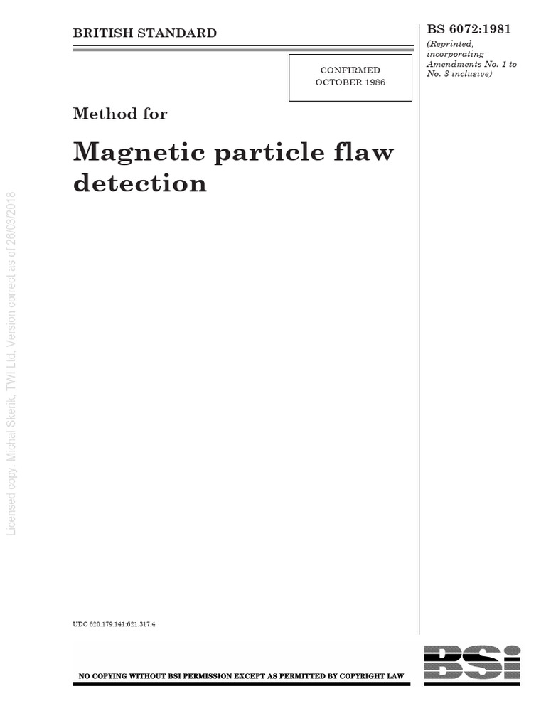 BS 6072-1981 - (2018-03-26 - 09-53-24 Am) | PDF | Nondestructive ...