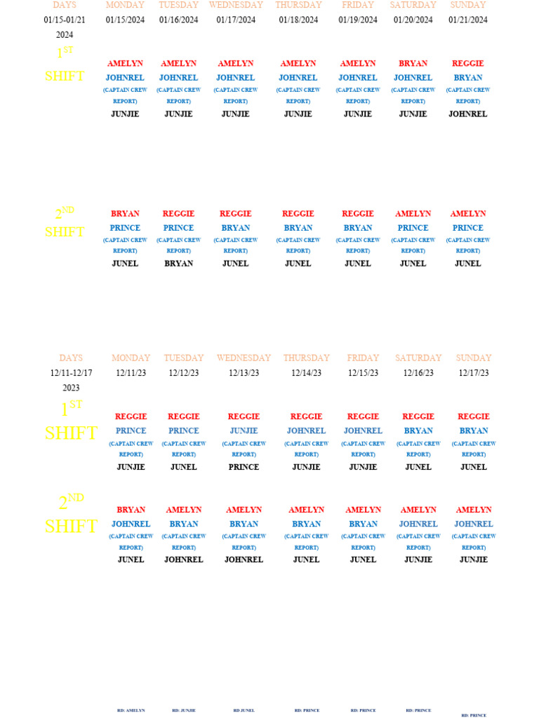 Jan 2024 Schedule 1 | PDF