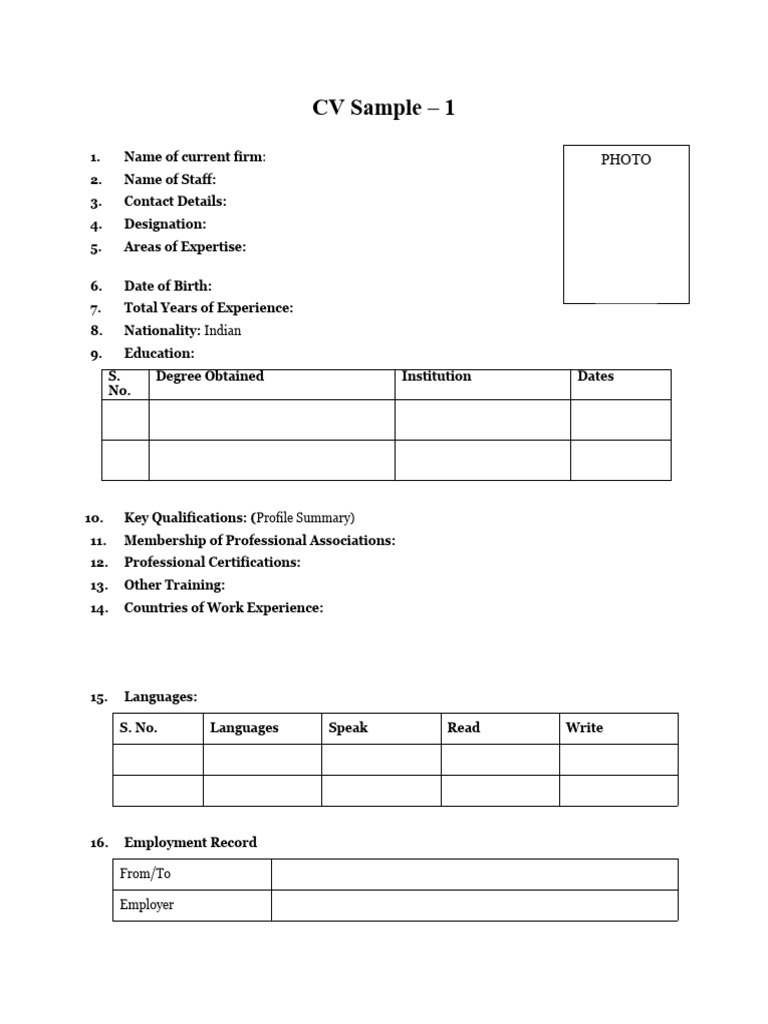 CV Templates | PDF