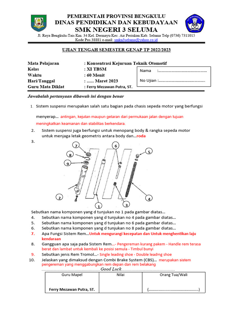 UJIAN MiD SEMESTER GENAP TP 2023 Ferry | PDF