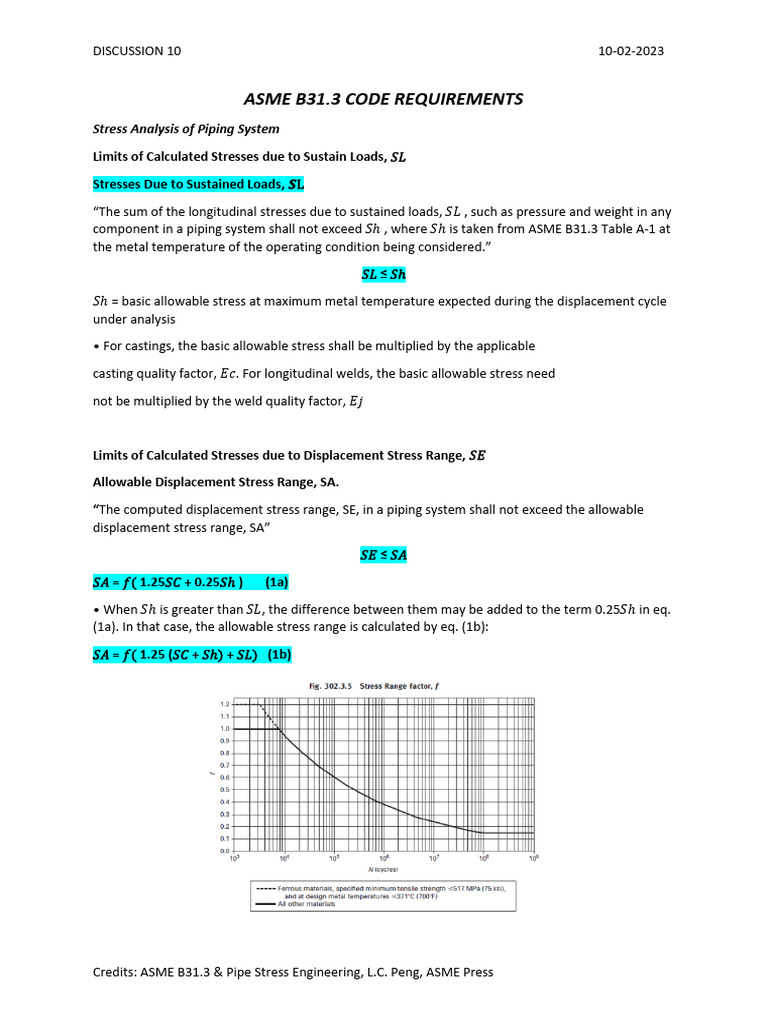 Asme b31 3 Code Requirements 1676348545 | PDF | Stress (Mechanics ...