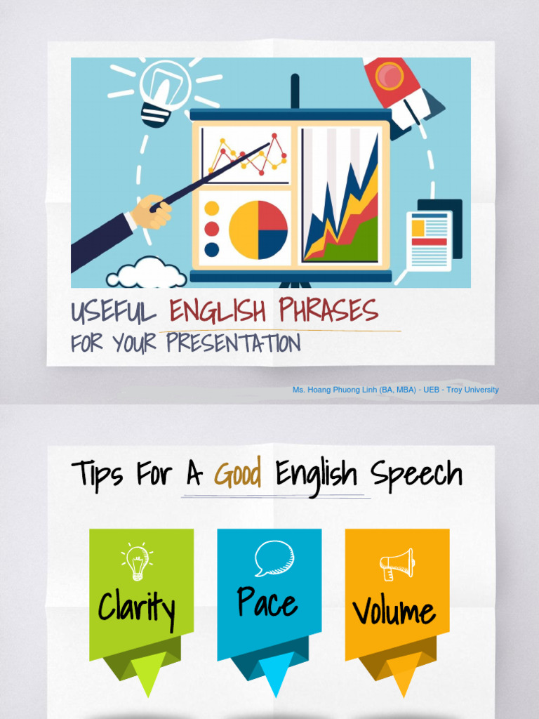 Essential English Phrases for Presentations | PDF | Chart | Question