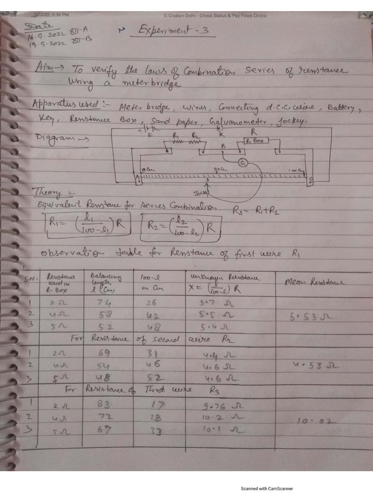 Xii Physics Experiment 3 | PDF